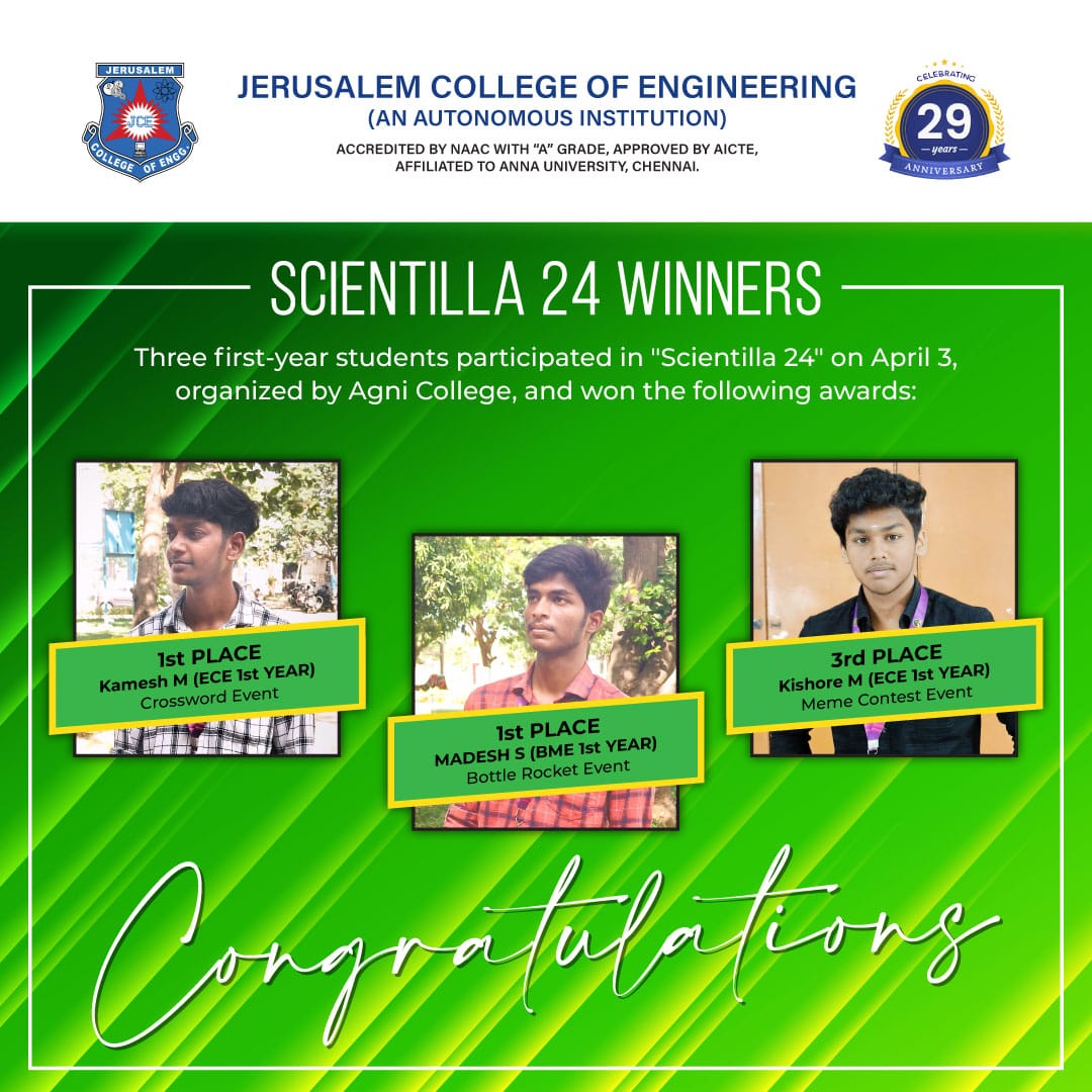 Jerusalem College of Engineering - Best Engineering Colleges In Tamilnadu