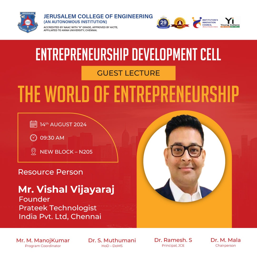 Jerusalem College of Engineering - Best Engineering Colleges In Tamilnadu