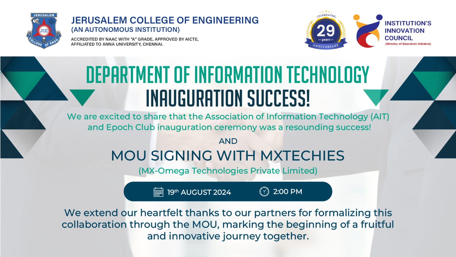 Jerusalem College of Engineering - Best Engineering Colleges In Tamilnadu