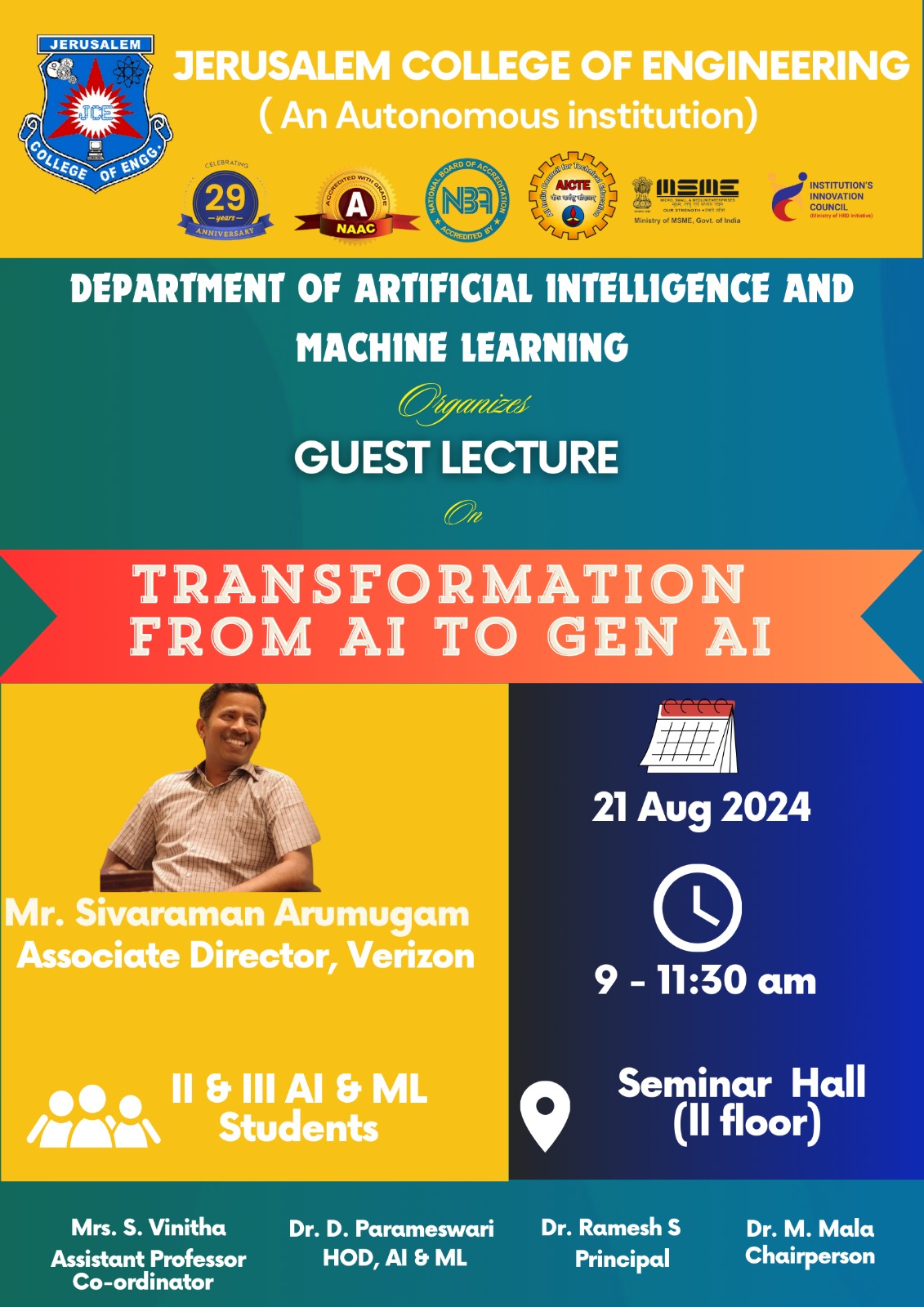 Jerusalem College of Engineering - Best Engineering Colleges In Tamilnadu