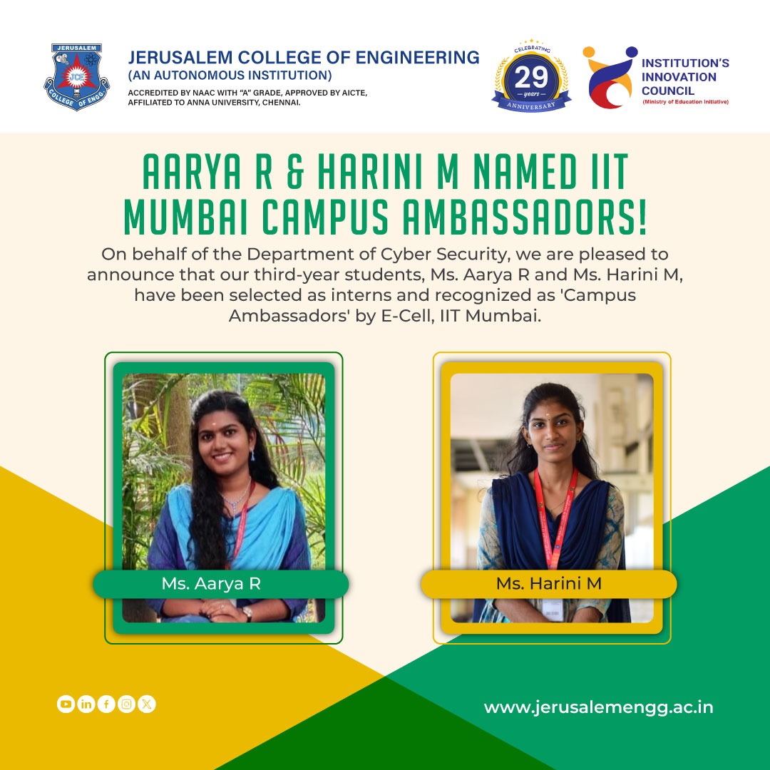 Jerusalem College of Engineering - Best Engineering Colleges In Tamilnadu