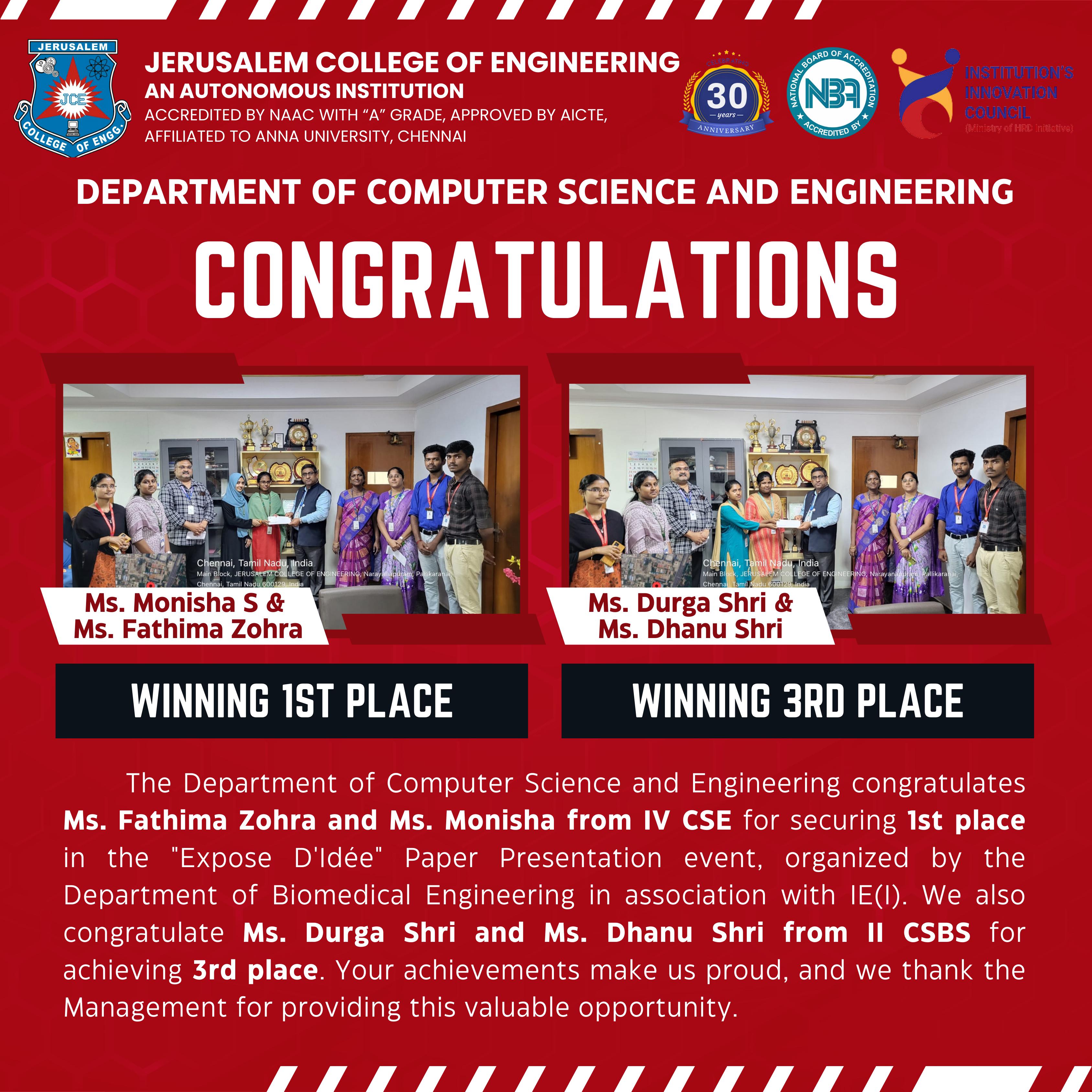 Jerusalem College of Engineering - Best Engineering Colleges In Tamilnadu