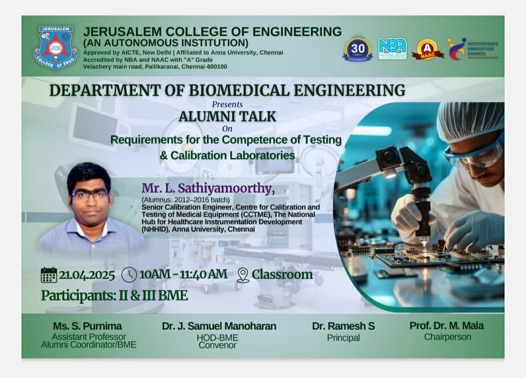 Jerusalem College of Engineering - Best Engineering Colleges In Tamilnadu