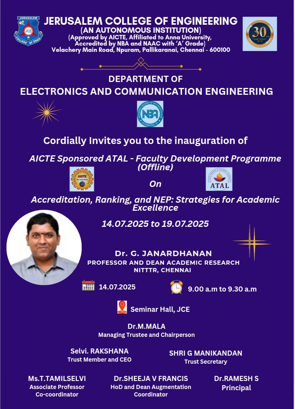 Jerusalem College of Engineering - Best Engineering Colleges In Tamilnadu